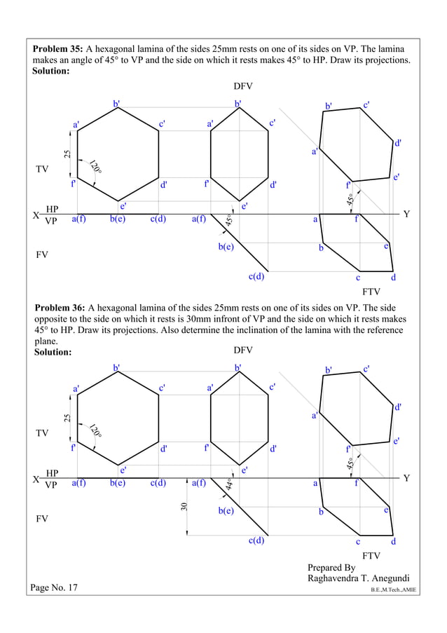 Engineering Graphics_Problems on Plane Surface | PDF