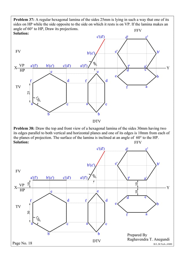 Engineering Graphics_Problems on Plane Surface | PDF