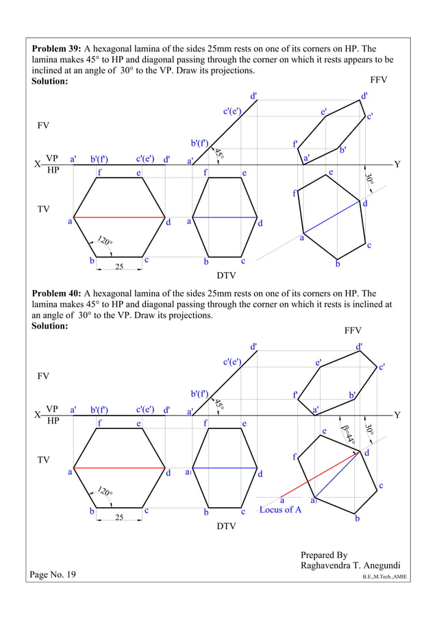 Engineering Graphics_Problems on Plane Surface | PDF