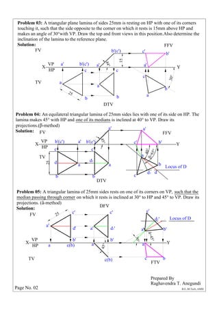 Engineering Graphics_Problems on Plane Surface | PDF