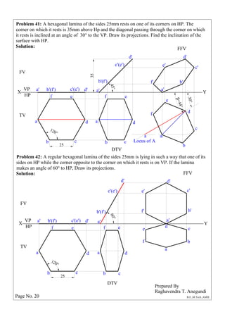 Engineering Graphics_Problems on Plane Surface | PDF