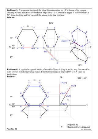 Engineering Graphics_Problems on Plane Surface | PDF