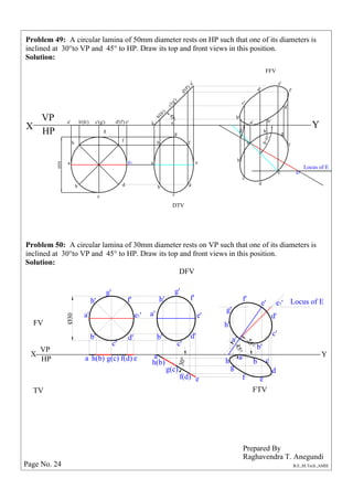 Engineering Graphics_Problems on Plane Surface | PDF