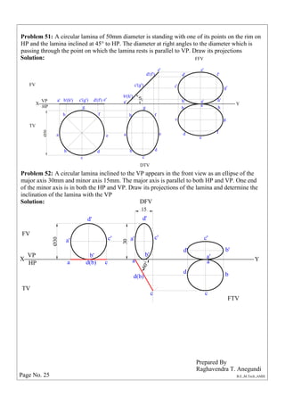 Engineering Graphics_Problems on Plane Surface | PDF