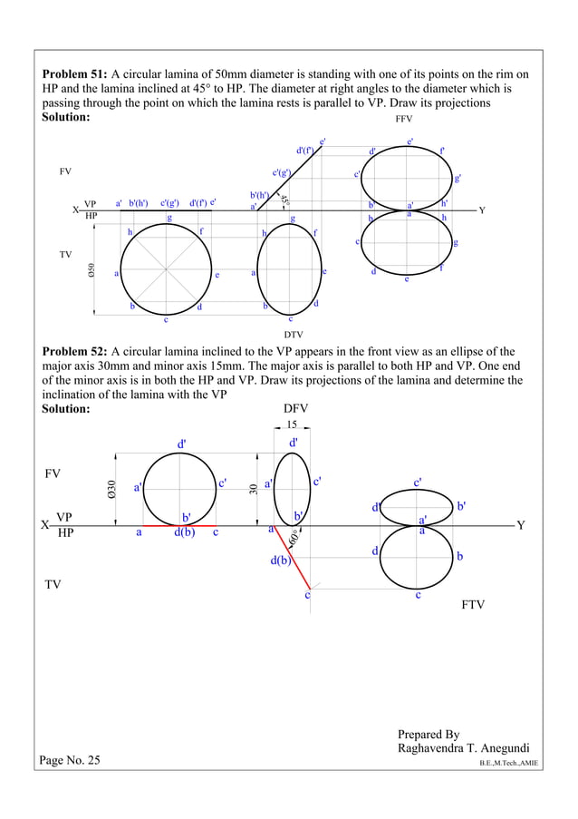 Engineering Graphics_Problems on Plane Surface | PDF