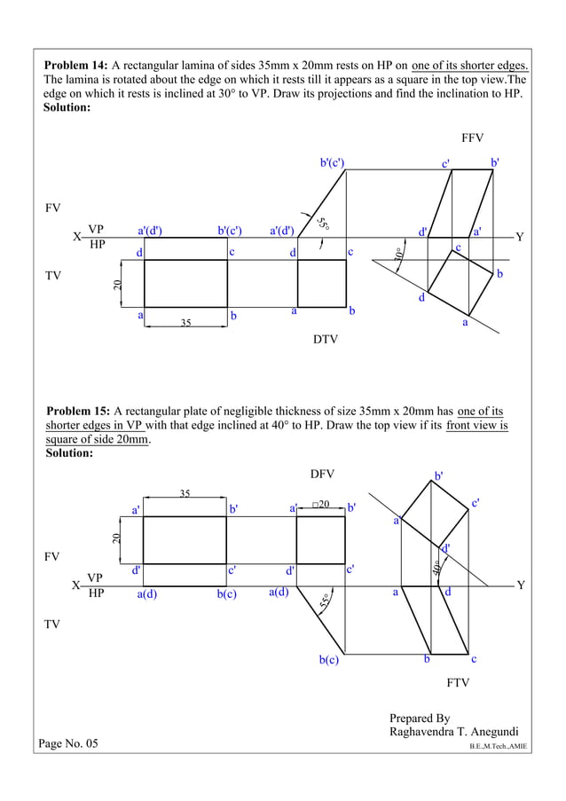Engineering Graphics_Problems on Plane Surface | PDF