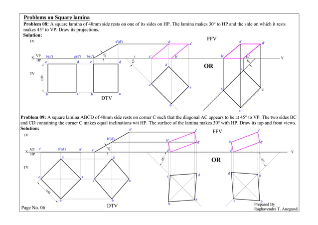 Engineering Graphics_Problems on Plane Surface | PDF