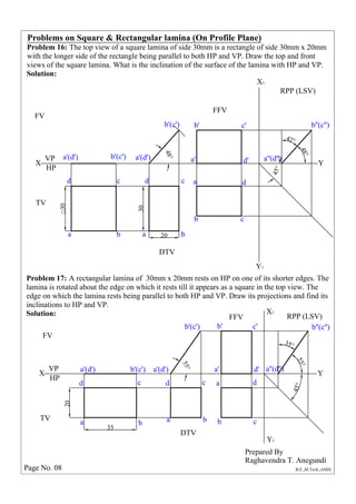 Engineering Graphics_Problems on Plane Surface | PDF