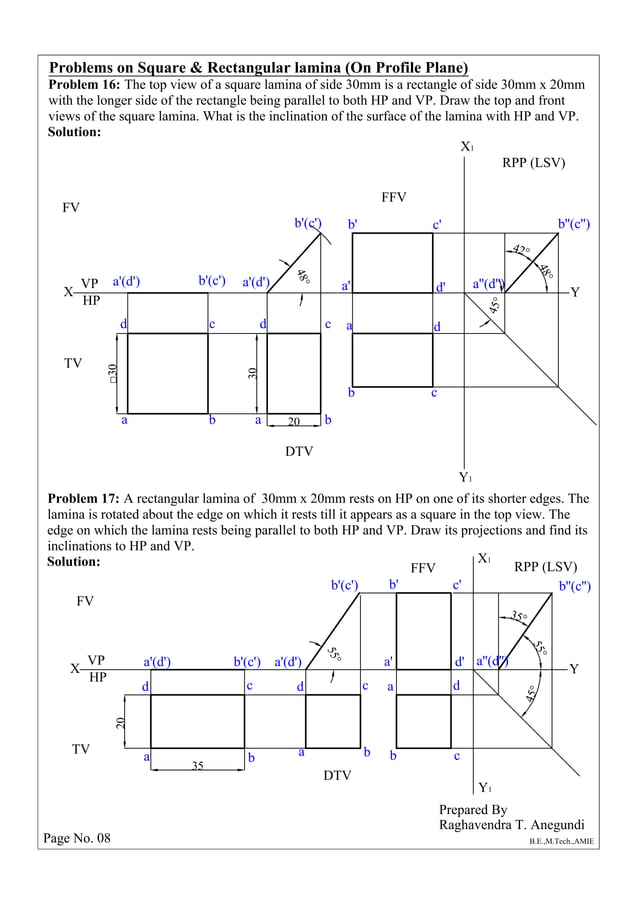 Engineering Graphics_Problems on Plane Surface | PDF