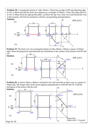 Engineering Graphics_Problems on Plane Surface | PDF