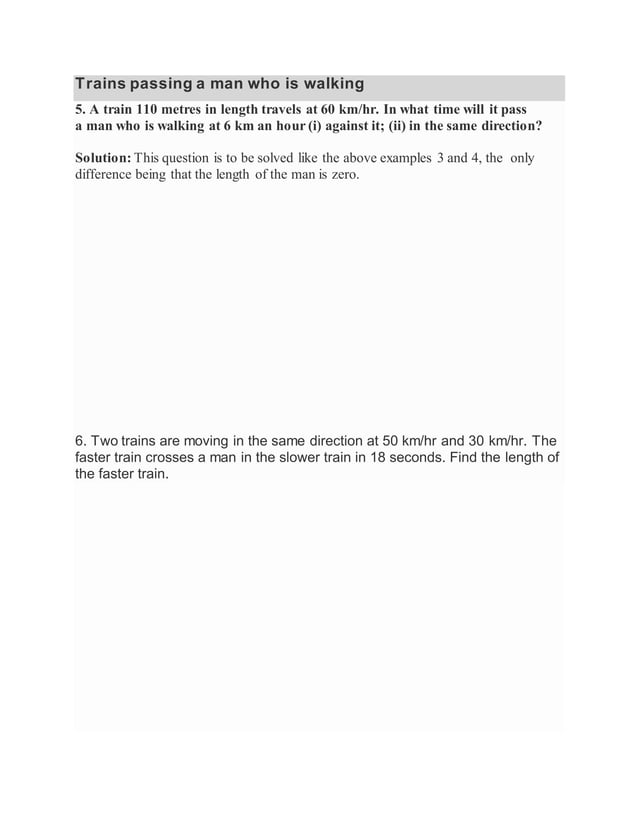 Problems on trains | PDF | Free Download