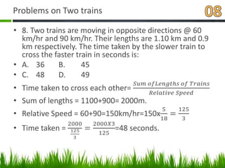 Aptitude Problems on Trains | PPTX