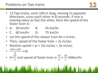 Aptitude Problems on Trains | PPTX