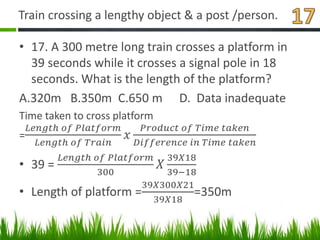 Aptitude Problems on Trains | PPTX
