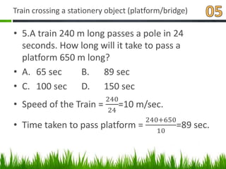Aptitude Problems on Trains | PPTX