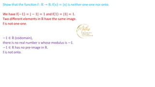 problems on types of functions (relations and functions) | PPT