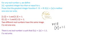 problems on types of functions (relations and functions) | PPT