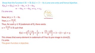 problems on types of functions-II (Relations and functions) | PPT