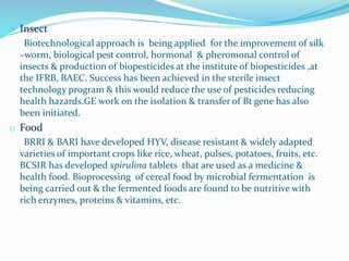 Genetic Engineering in Bangladesh : Problems and Prospects | PPTX