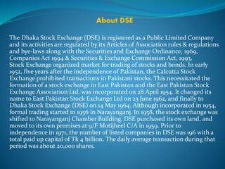 Problems &and prospects of stock market in Bangladesh | PPTX