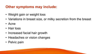 Problems related to female reproductive system diseases | PPTX