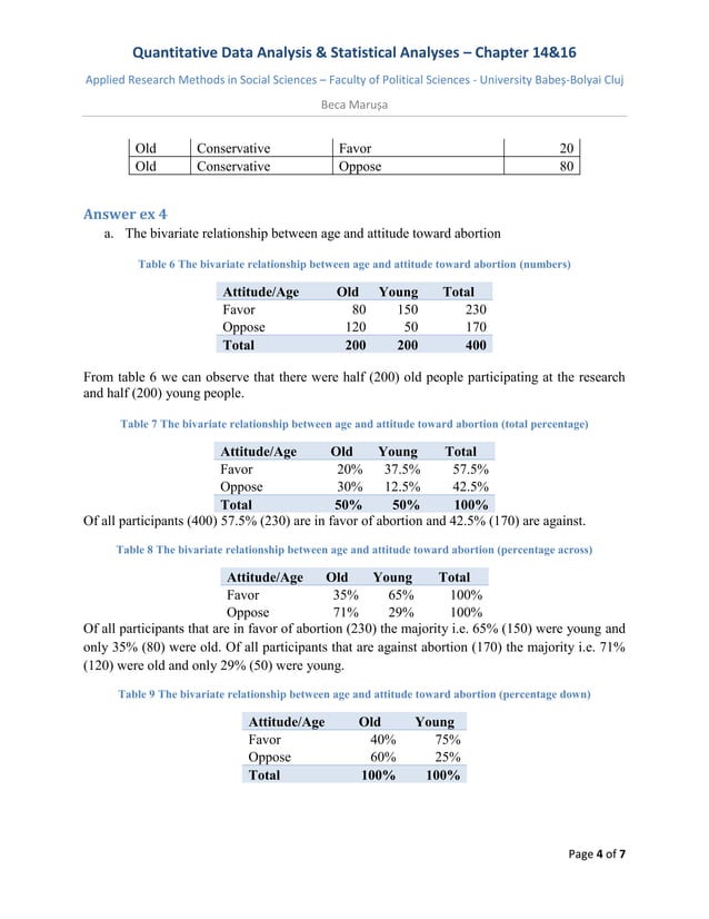 Exercises statistics | PDF | Elections | Politics