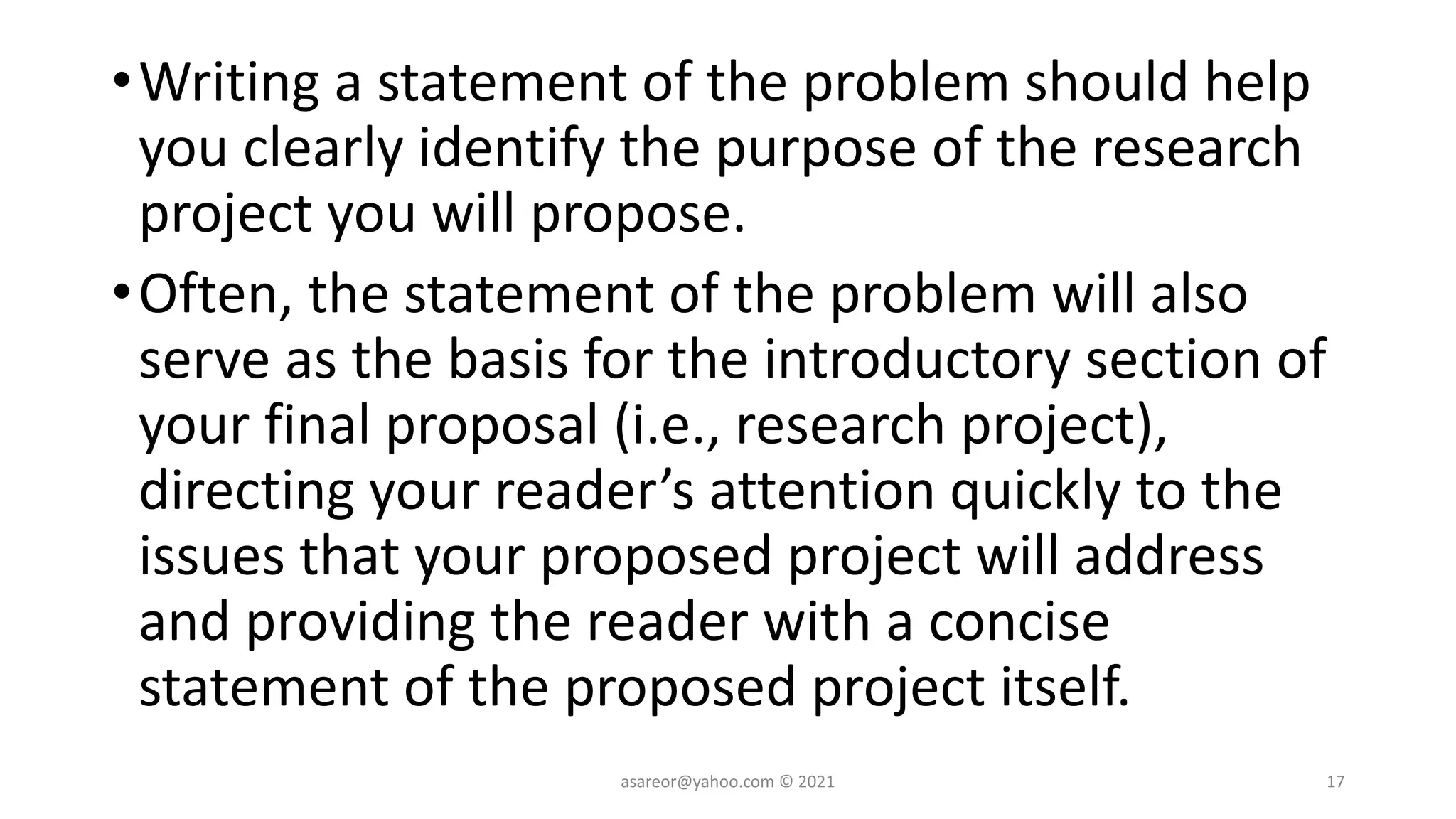 Problem statement of research | PDF
