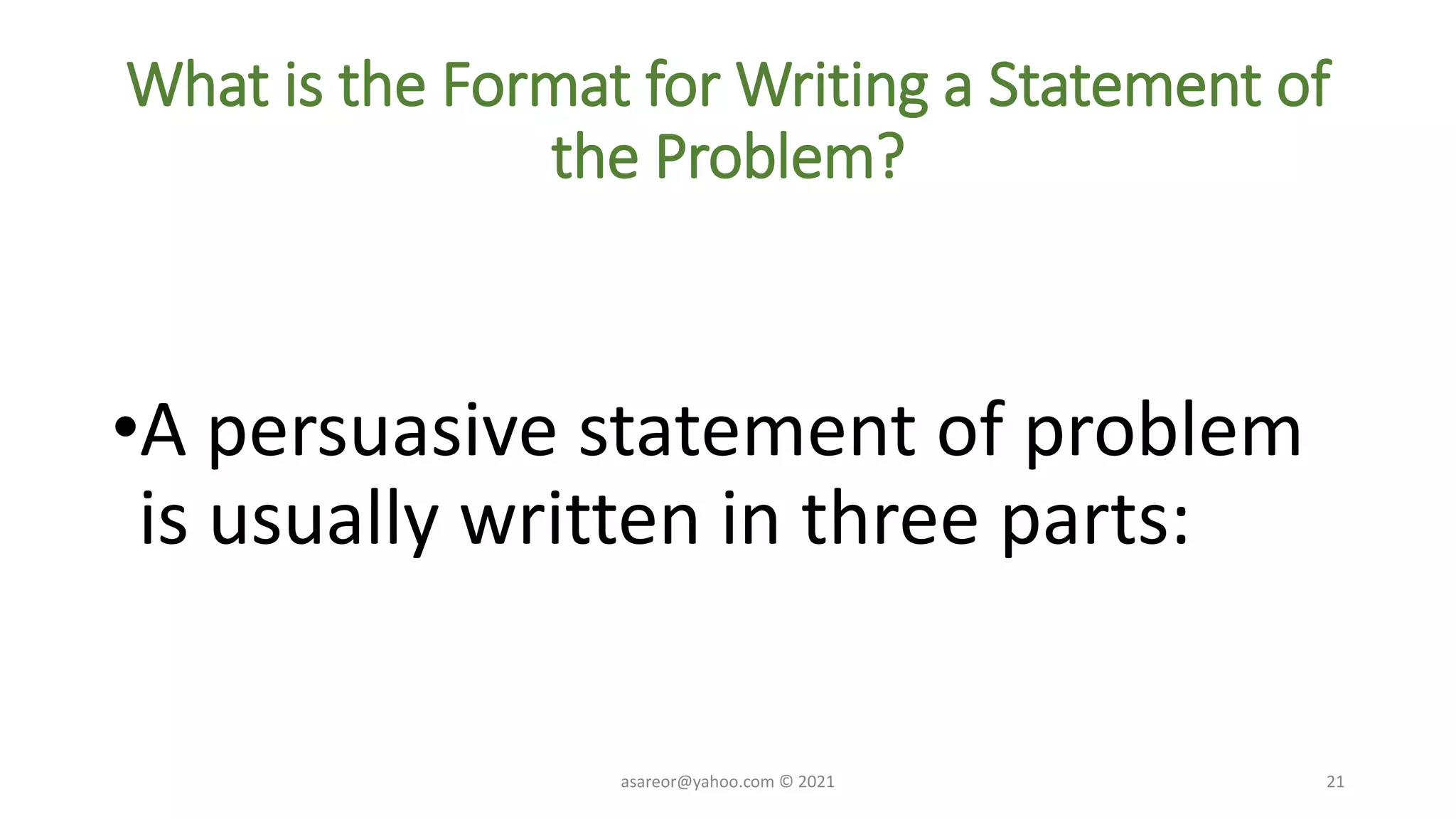 Problem statement of research | PDF