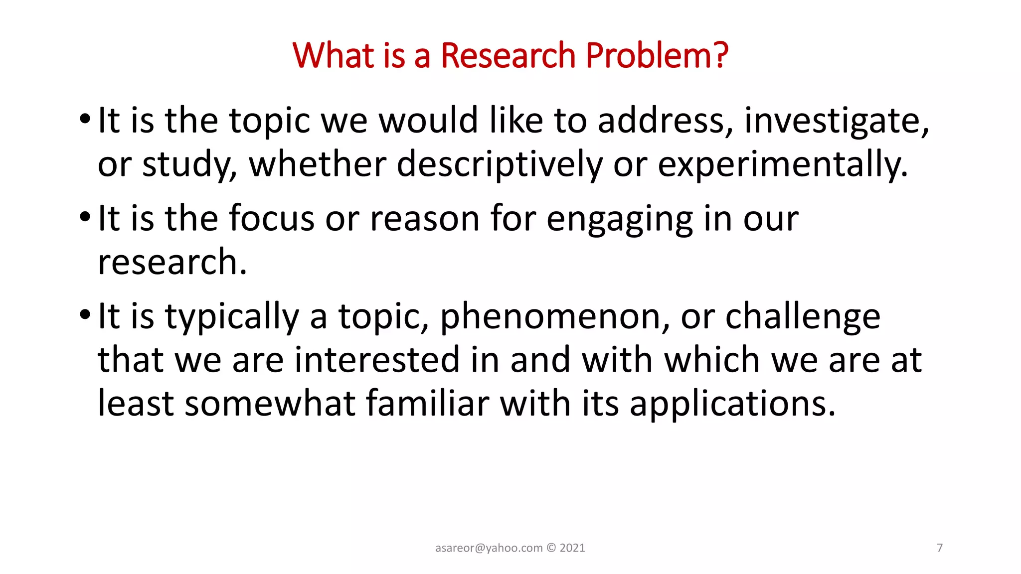 Problem statement of research | PDF