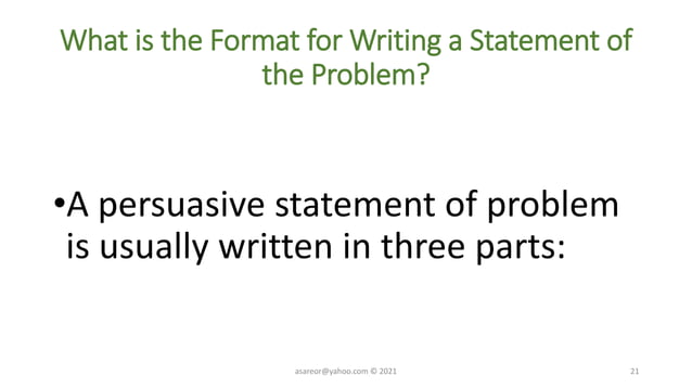 Problem statement of research | PDF | Education
