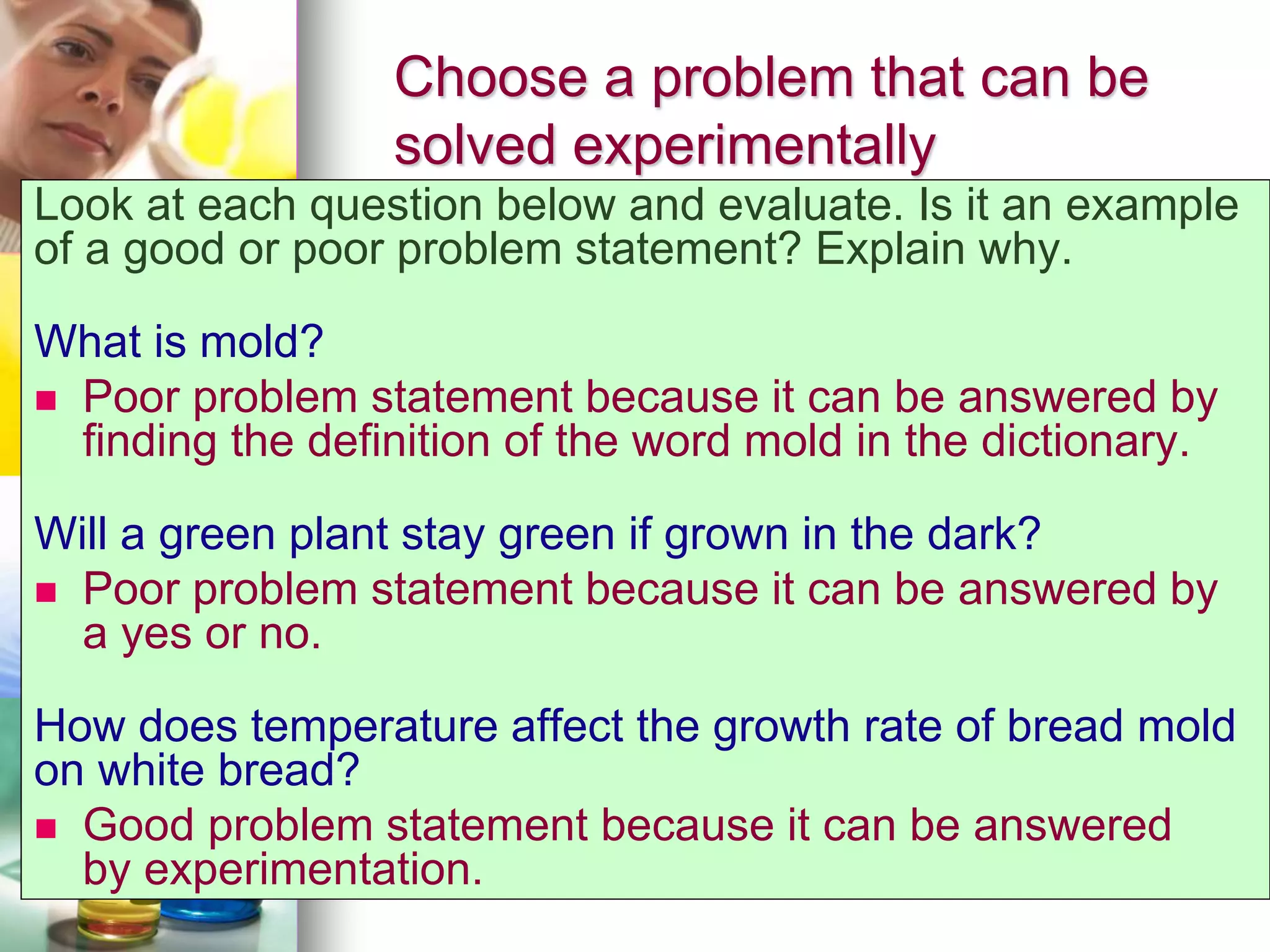 Writing a Good Purpose Statement (Problem Statement) | PPT