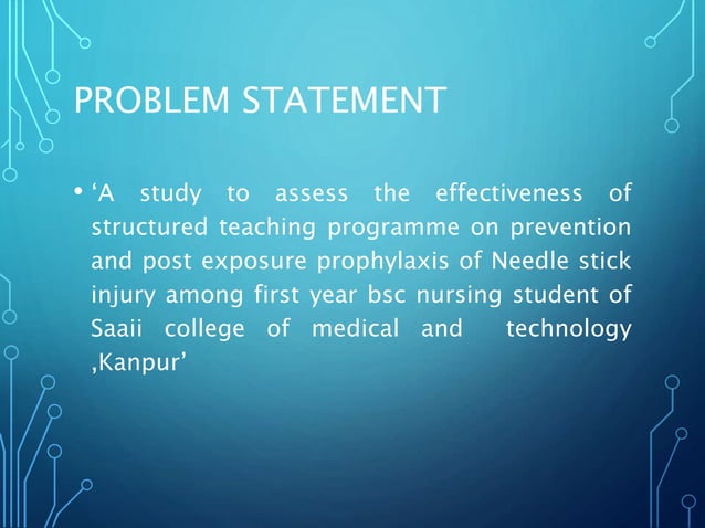 PROBLEM STATEMENT PRESENTATION.pptx | Infectious Diseases | Diseases and Conditions