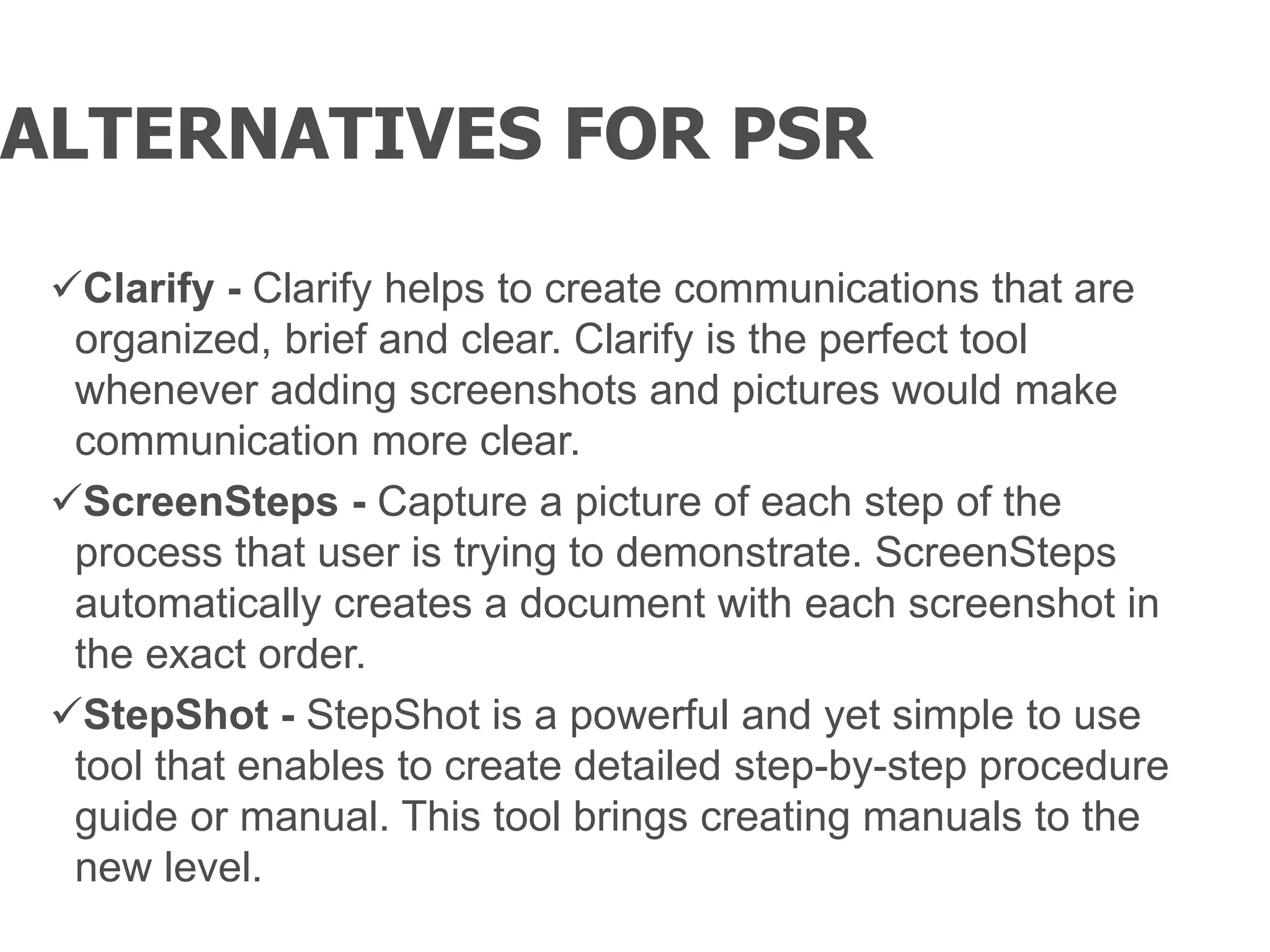 Problem Step Recorder | PPTX