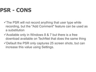 Problem Step Recorder | PPTX