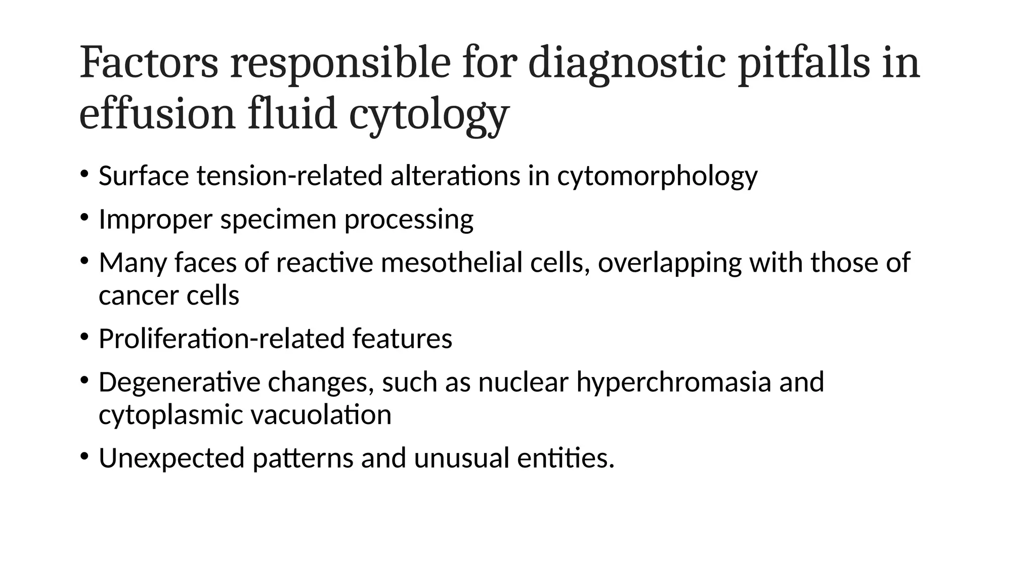 Problems in reporting pleural and peritoneal fluid. | PPT