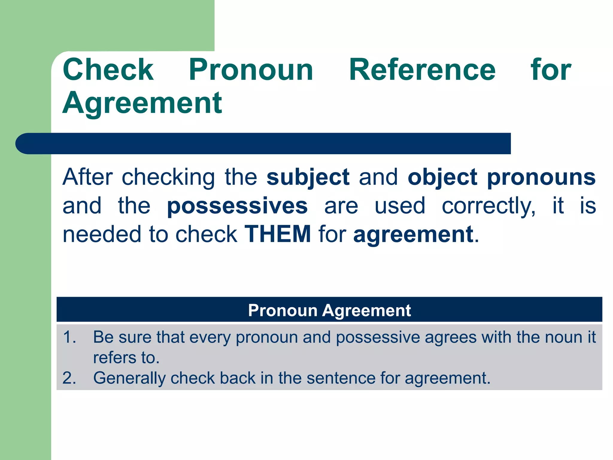 Problems with Pronouns | PPTX