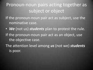 Problems with pronoun use | PPT