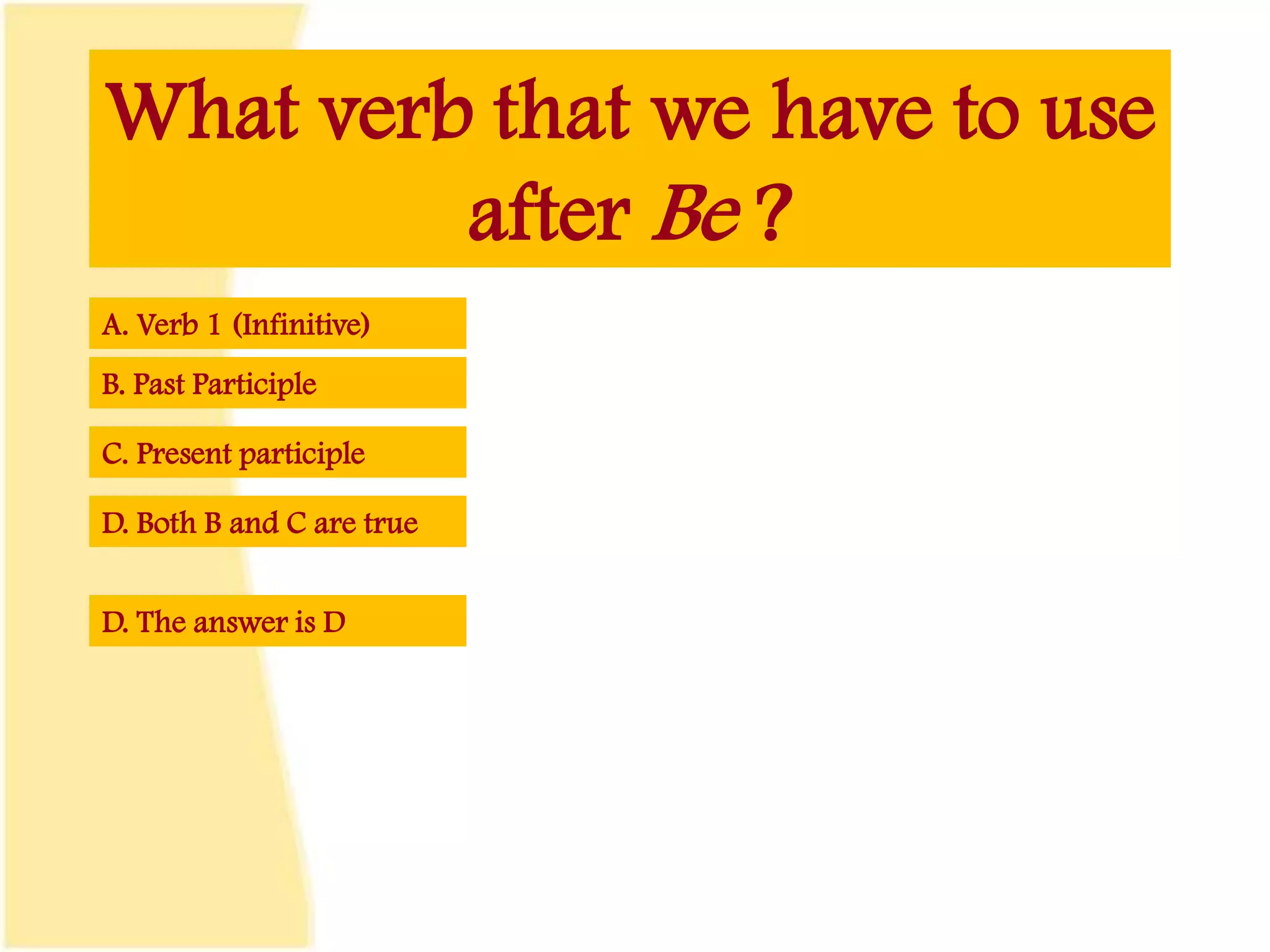Problem With the Form of The Verb. By: Sintya Sugandi | PPT