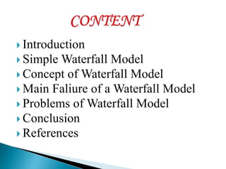 Problems with water fall model ppt | PPTX