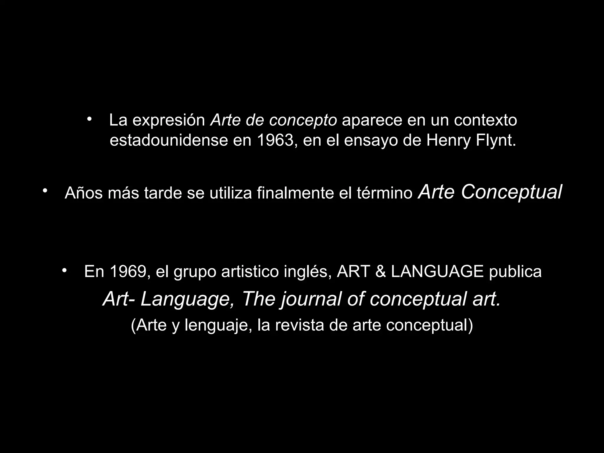 Arte Conceptual | PPT
