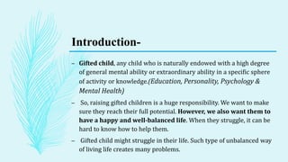 Problem with gifted children | PPTX