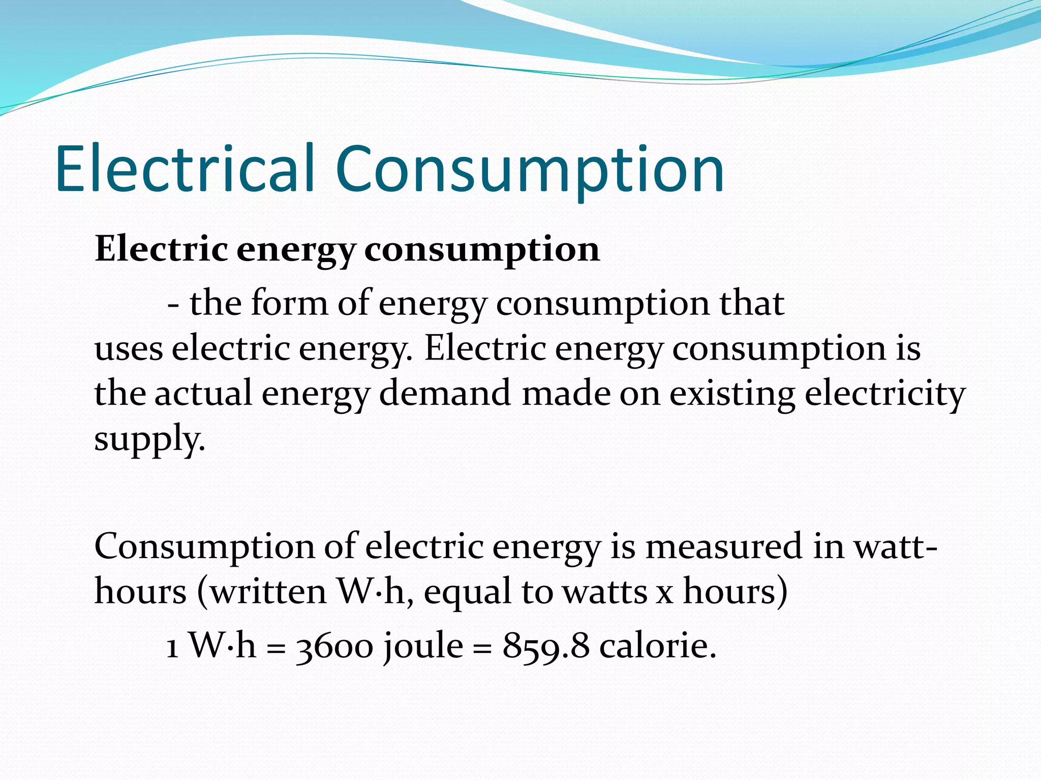 Problem with the Increase of Electric Consumption | PPTX