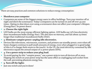 Problem with the Increase of Electric Consumption | PPTX