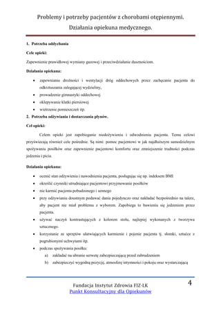 Problemy i potrzeby pacjenta z chorobą otępienną.Działania opiekuna medycznego | PDF