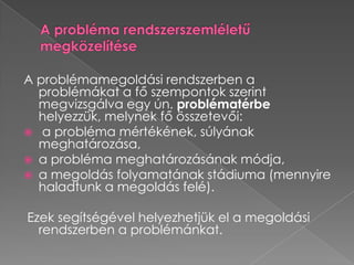 Probléma problémamegoldás | PPTX