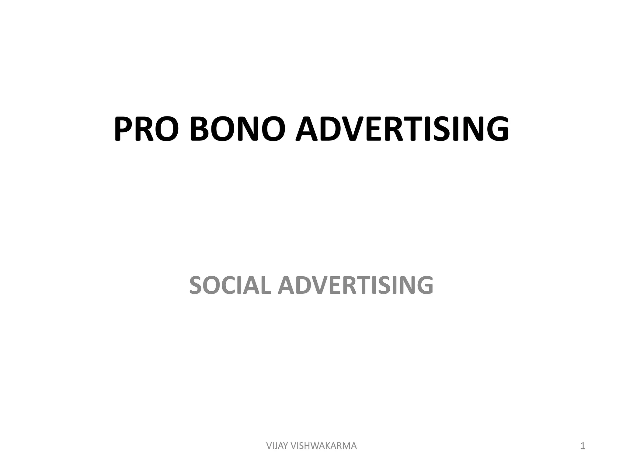 Pro bono ad | PPT