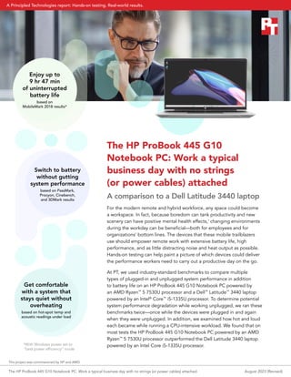 The HP ProBook 445 G10 Notebook PC: Work a typical business day with no ...