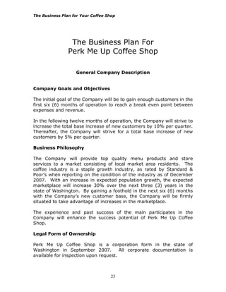 Pro Bp Coffee Shop Business Plan | PDF