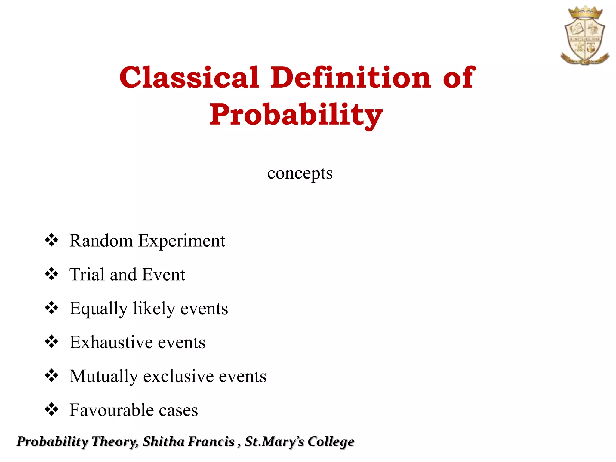 Statistics:Probability Theory | PPTX