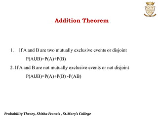 Statistics:Probability Theory | PPTX